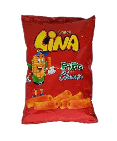 LINA CHIPS PIPE CHEESE 24x80GR - Fadie Food