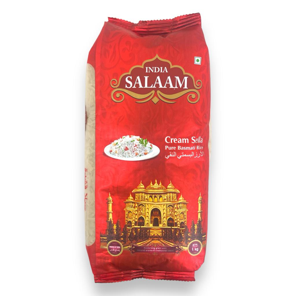 INDIA SALAAM PURE BASMATI CREAM SELLA 20X1KG - Fadie Food