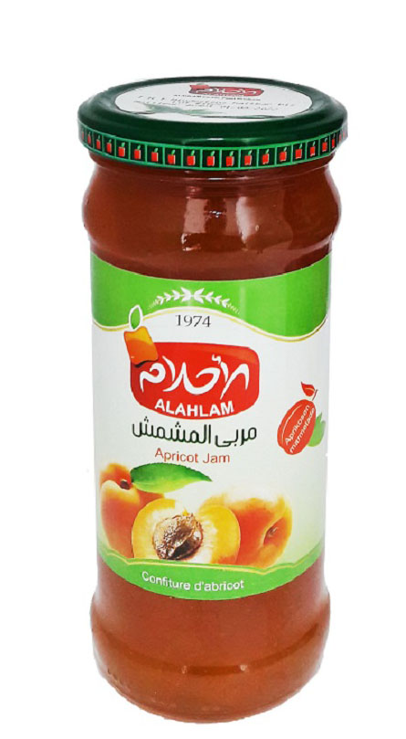 AL AHLAM APRICOT JAM 12X450GR - Fadie Food